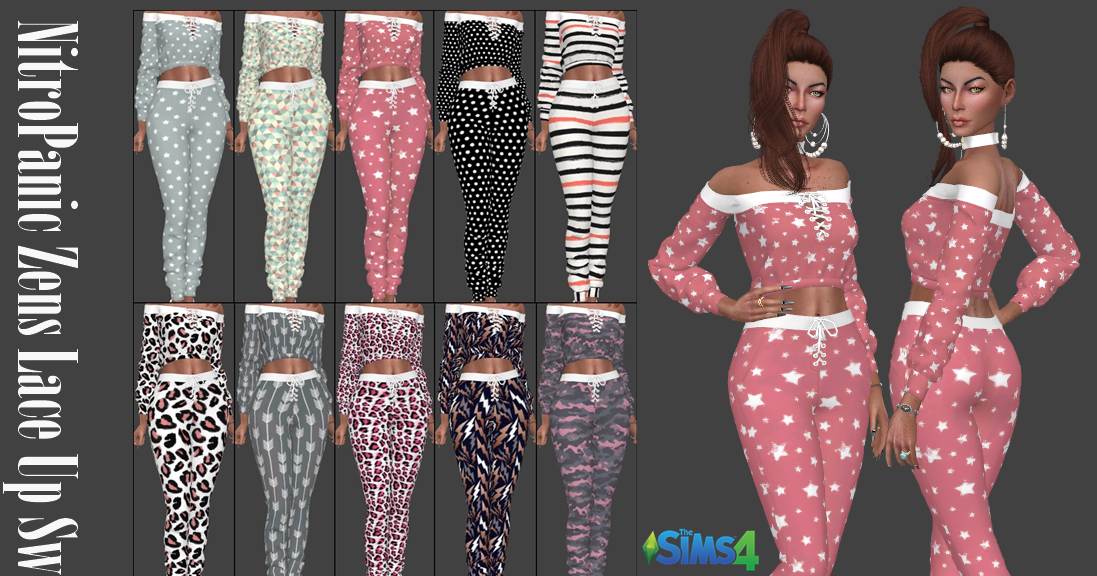 Annett's Sims 4 Welt: Experiment - NitroPanic Zens Lace Up Sweat Set ...