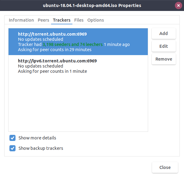 Add Multiple Trackers to Transmission BitTorrent