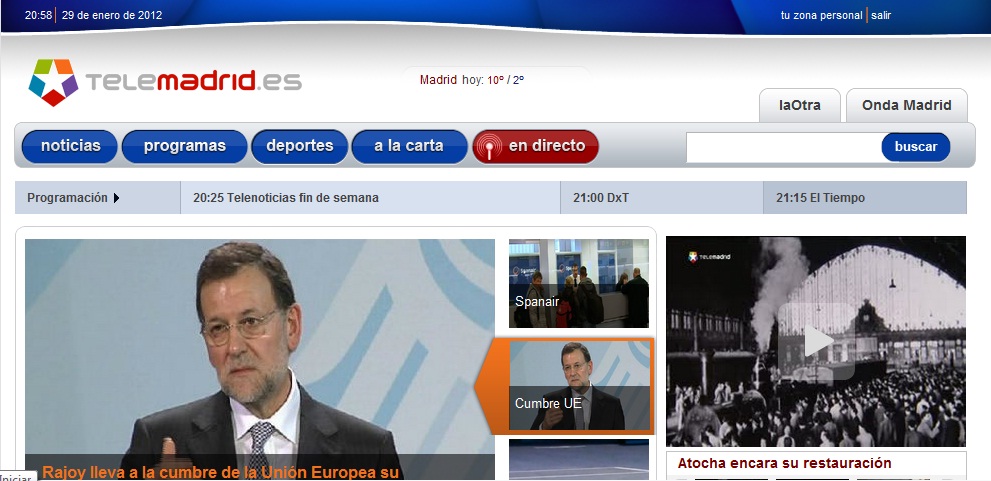 Cabeceras de televisión: Telemadrid