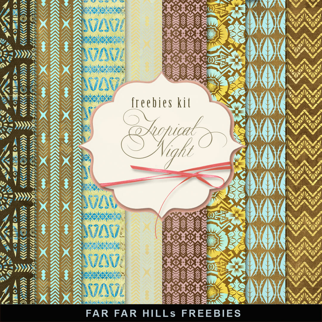 New Freebies Kit of Paper - Tropical Night:Far Far Hill - Free database ...