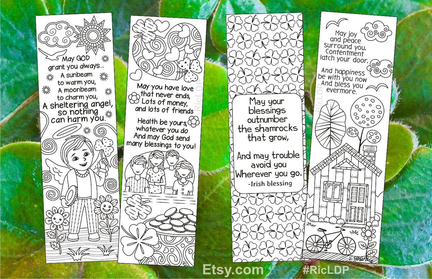 RicLDP Artworks: St Patrick's Day Coloring Bookmarks Sets 1 and 2