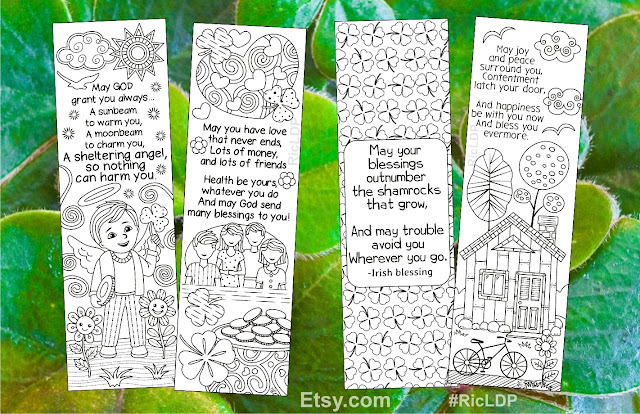 RicLDP Artworks: St Patrick's Day Coloring Bookmarks Sets 1 and 2