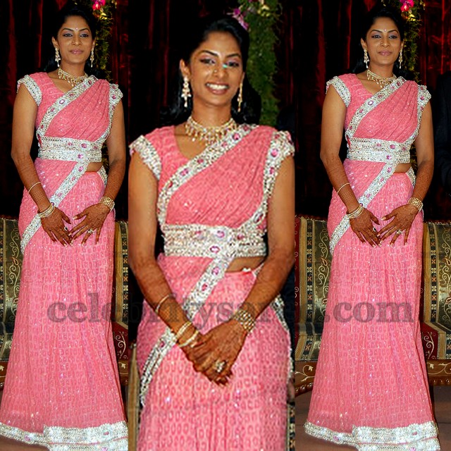 Shriya Reddy Reception Saree - Saree Blouse Patterns