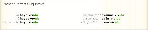Spanish Grammar: Subjunctive — Present Perfect