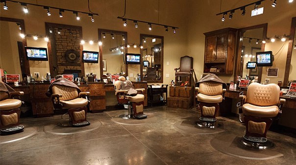 luxury barber shop design
