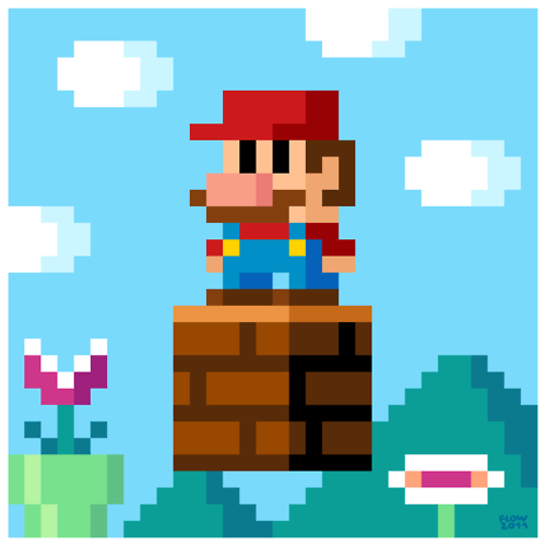 Mario by Florent Roubinet | 8bit art, Coisas de pokemon, Piskel art