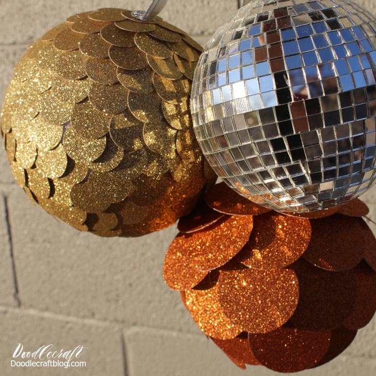 Paper Glitter Disco Ball Diy Making Handycrafts