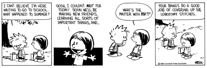 English Activities : Calvin and Hobbes: Bus Stop Musings - Comics to ...