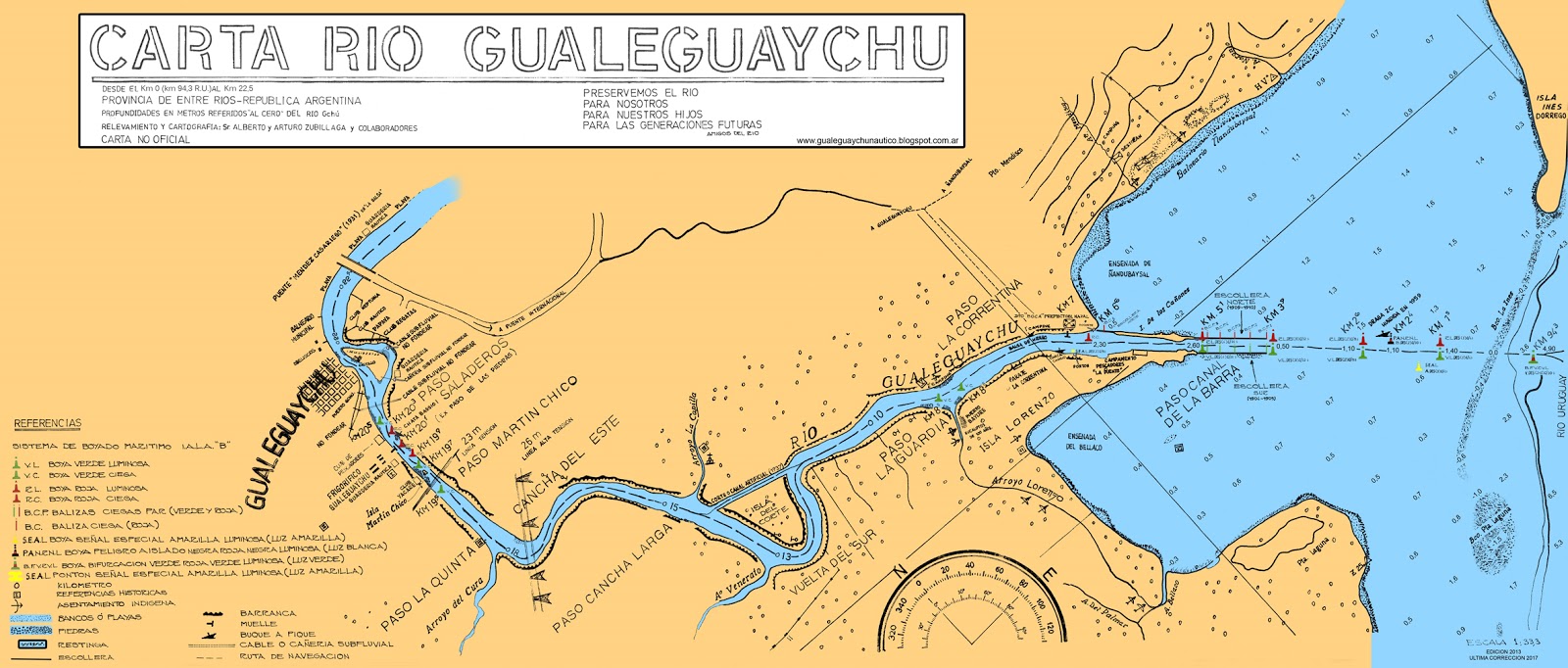 GUALEGUAYCHU NAUTICO: CARTA NAUTICA DEL RIO GUALEGUAYCHU