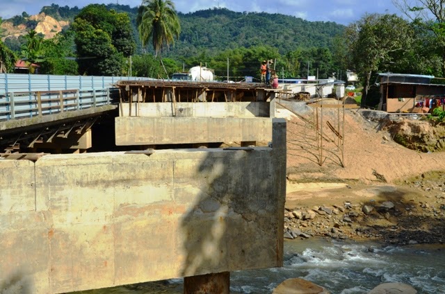 Construction of a new bridge at Dambai, Penampang, Sabah