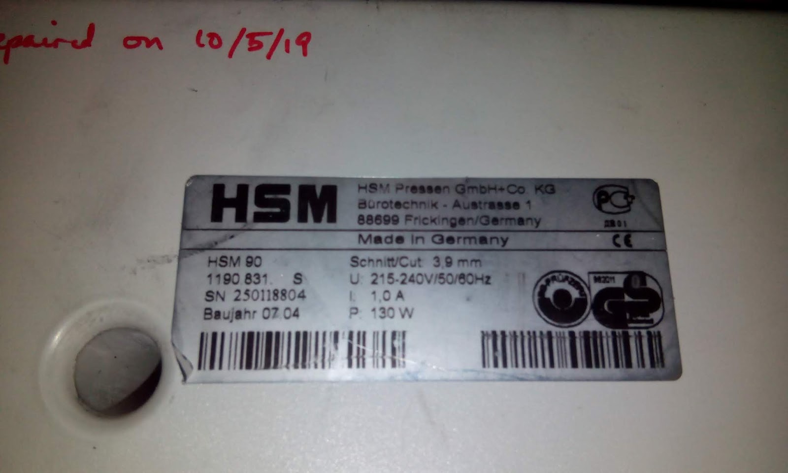 Life Begins at Forty: HSM 90 heavy duty shredder repair