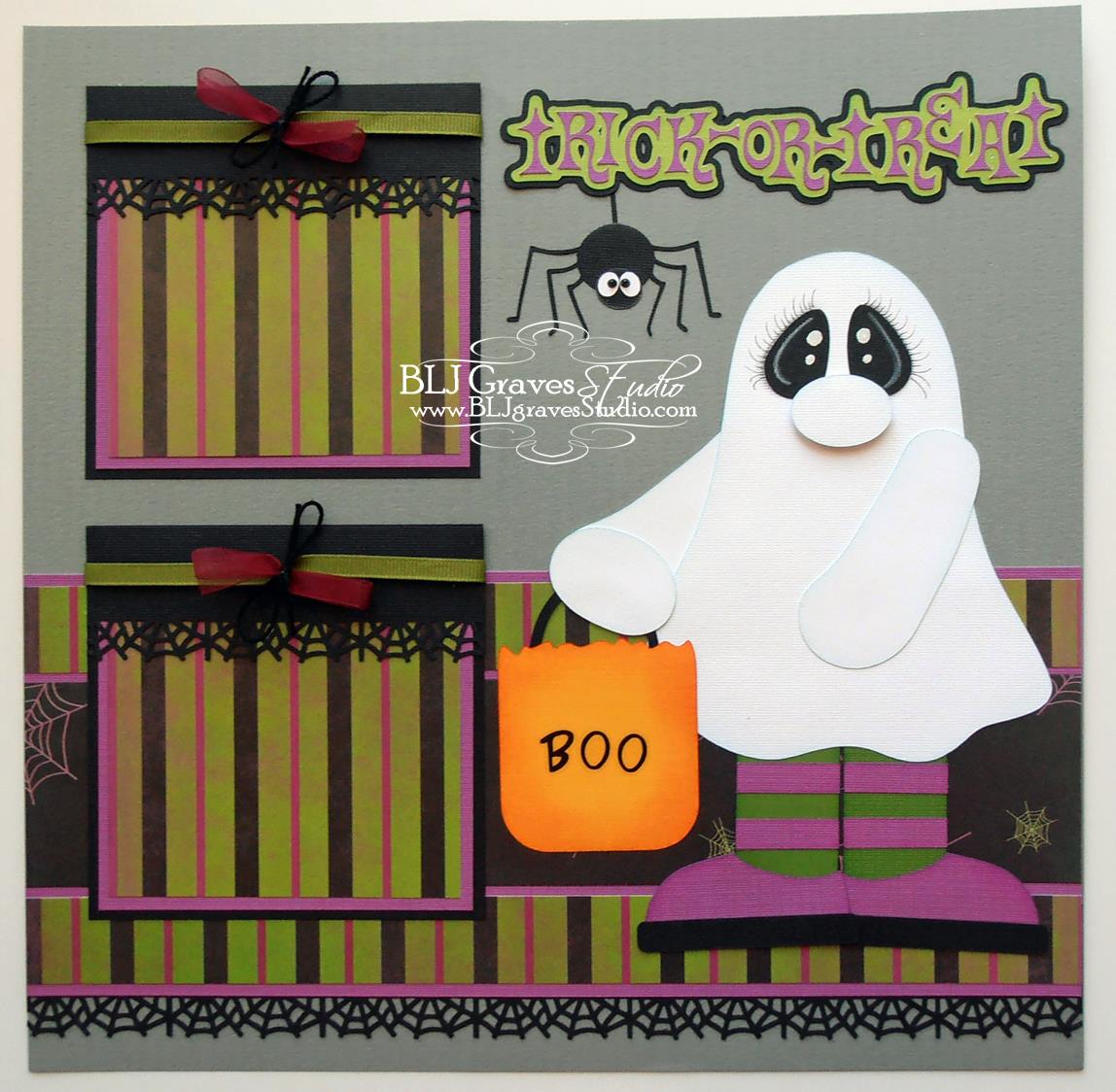 BLJ Graves Studio: Halloween Trick or Treat Ghost Layout