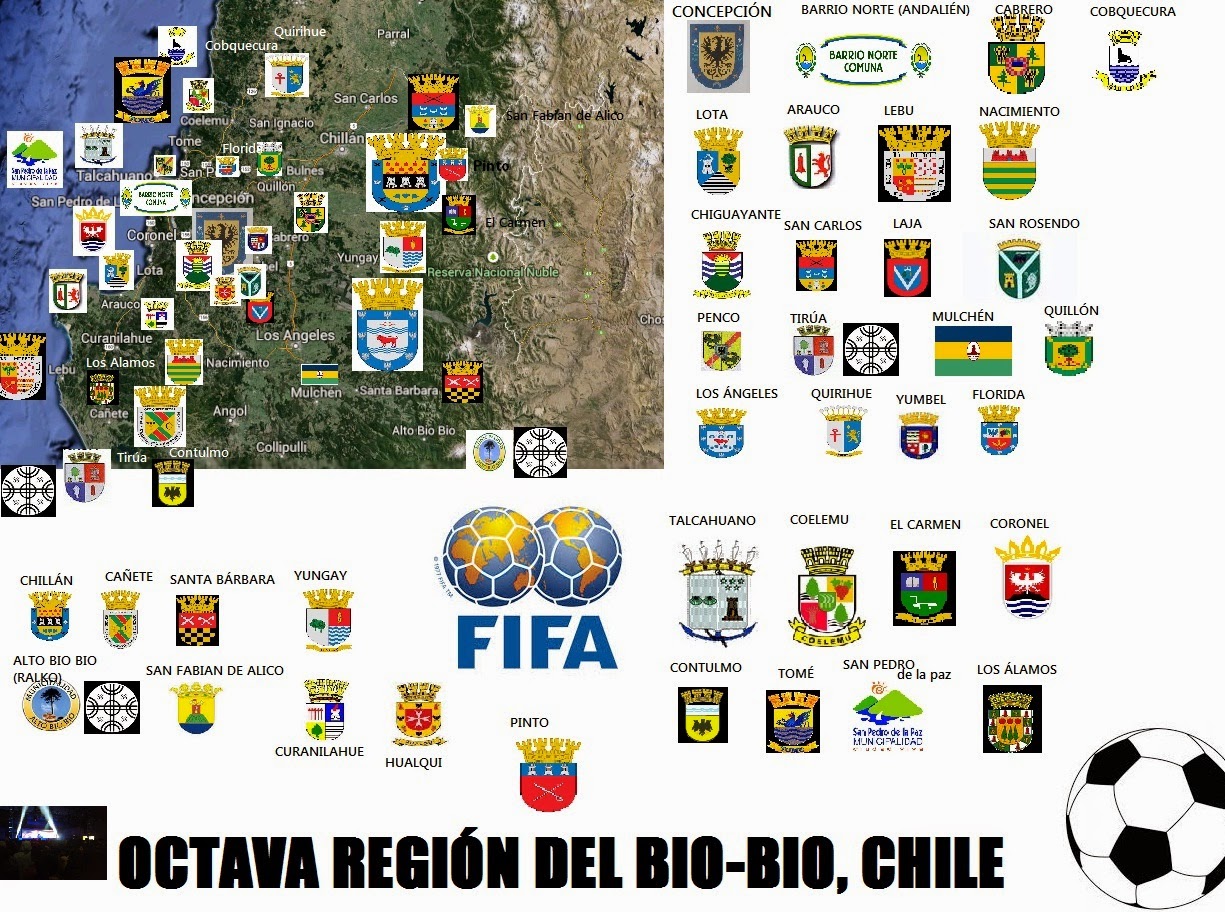 .: Escudos heráldicos de MUCHAS COMUNAS de la Octava Region del Bio-Bio ...
