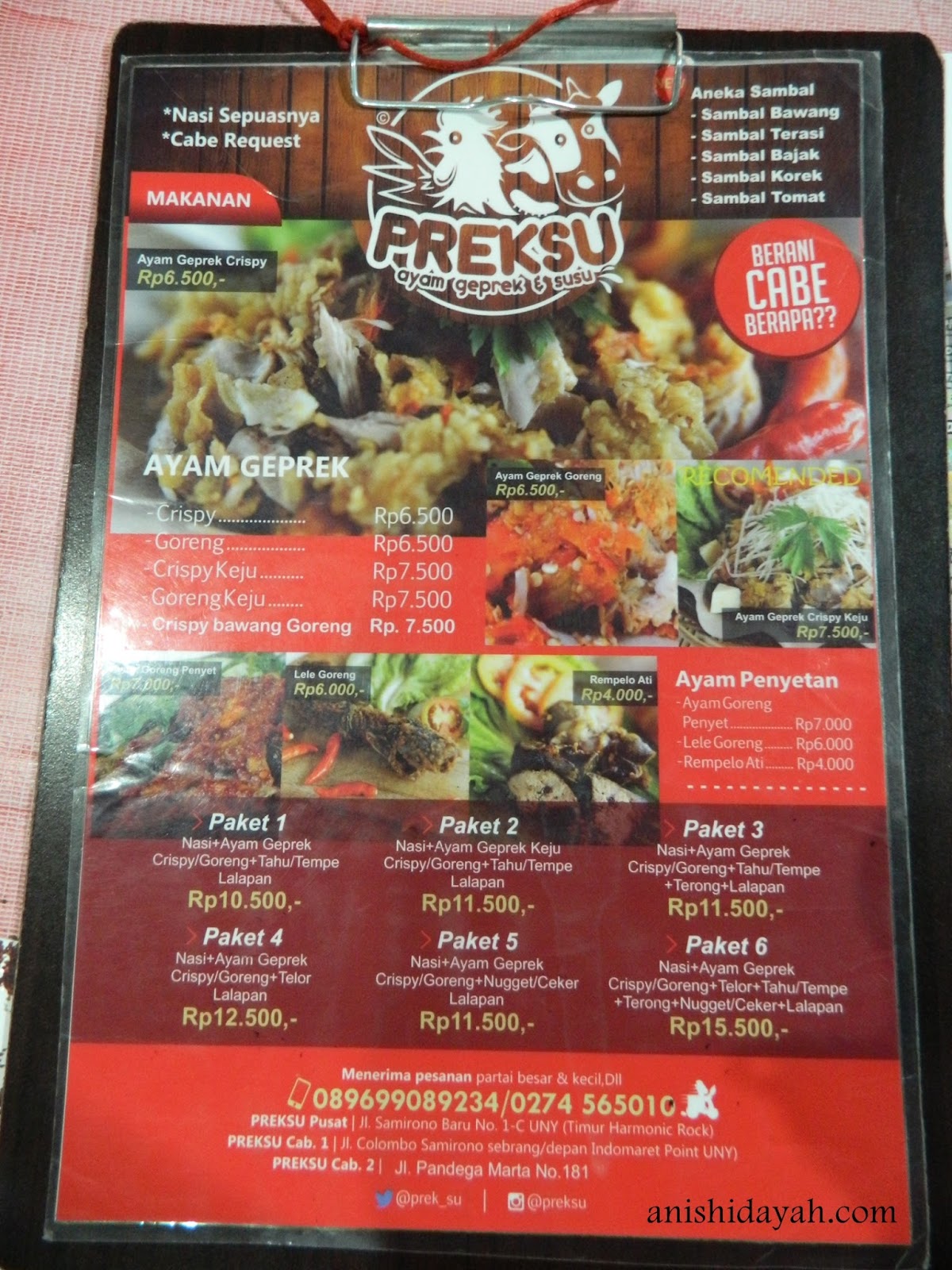 SangPetualang: Menikmati Ayam Geprek Keju Menggunakan Susu di Kedai Preksu