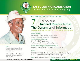 Tai Solarin Organisation's Blog www.taisolarin.org: 7th Tai Solarin ...