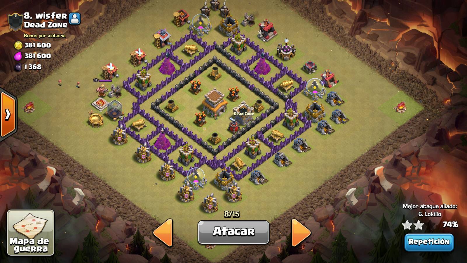 Libertarios Clash of Clans: Diseños aldea Th8