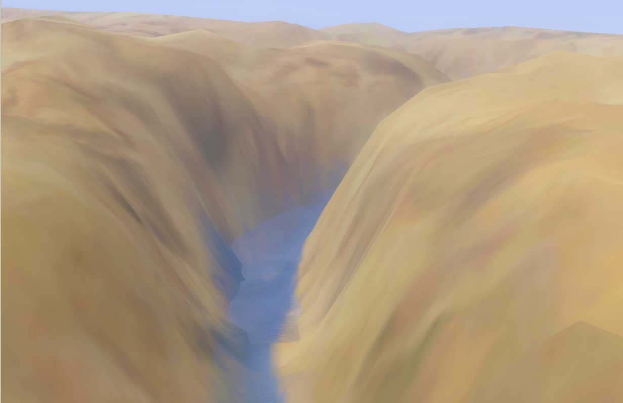A Simulated View Distant Terrain