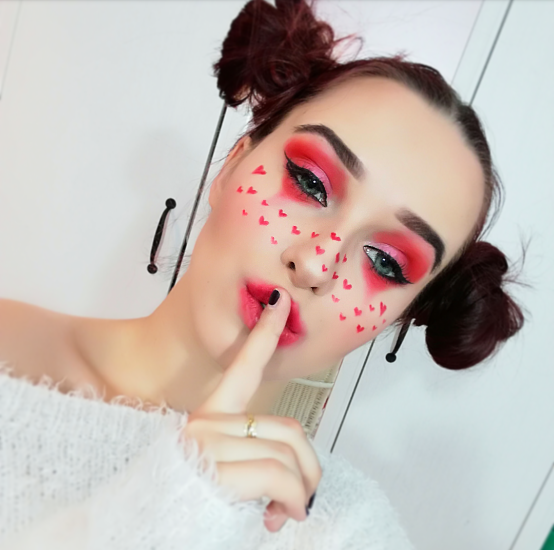 Red Heart Freckles | Makeup Look