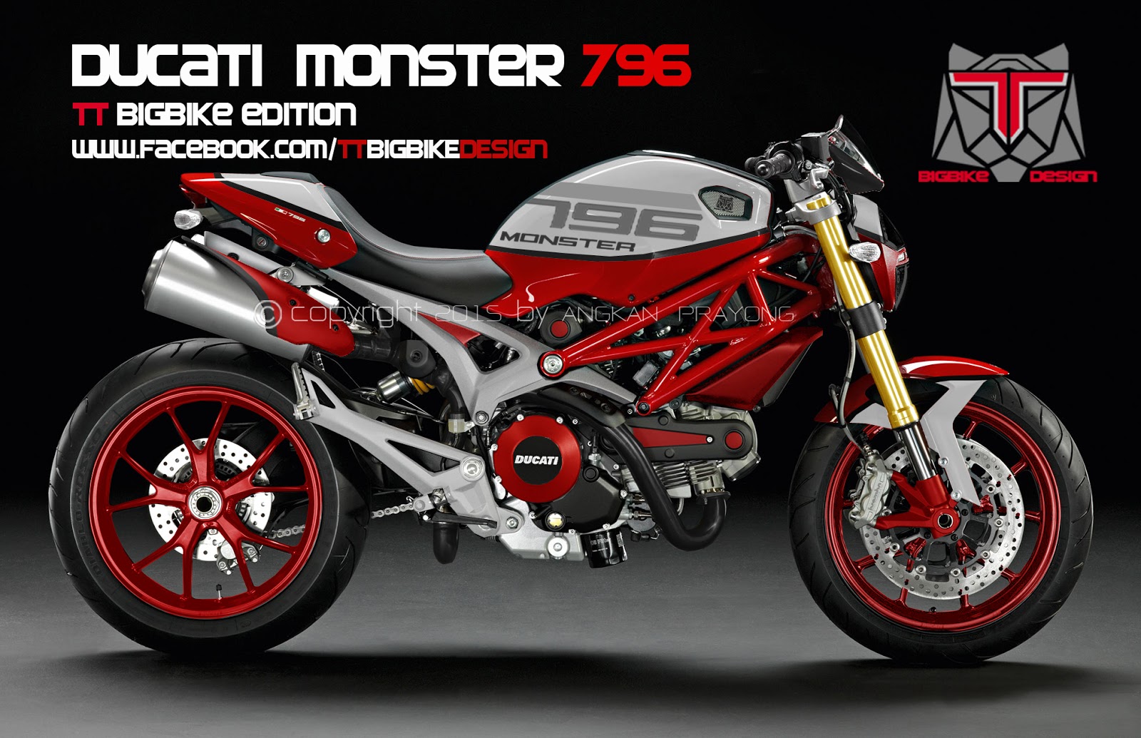 TT BIGBIKE DESIGN: DESIGN COCEPT OF COLOR PATTERNS DUCATI MOSTER 796 #2