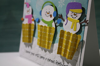 redheaded crafter: Snowman Birthday Card