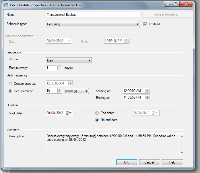 Sql Something Sql Server Setting Up Transactional Backups 9929