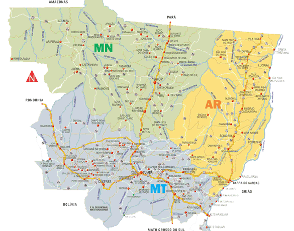 Mapas do Estado do Mato Grosso
