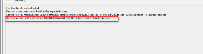 Azurecloud Sh Wsus Update Files Not Downloading Content File Download Failed