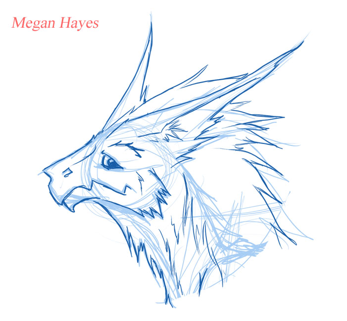 Dragoon: Sketch creature head