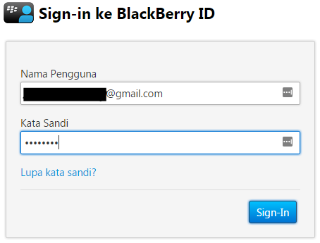 Cara Daftar ID Blackberry Via Komputer, Lengkap Terperinci