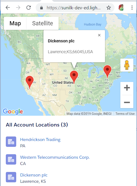 Salesforce Stuff Lightning Map Way To Display Location On Map Either By Using Address Or Geo