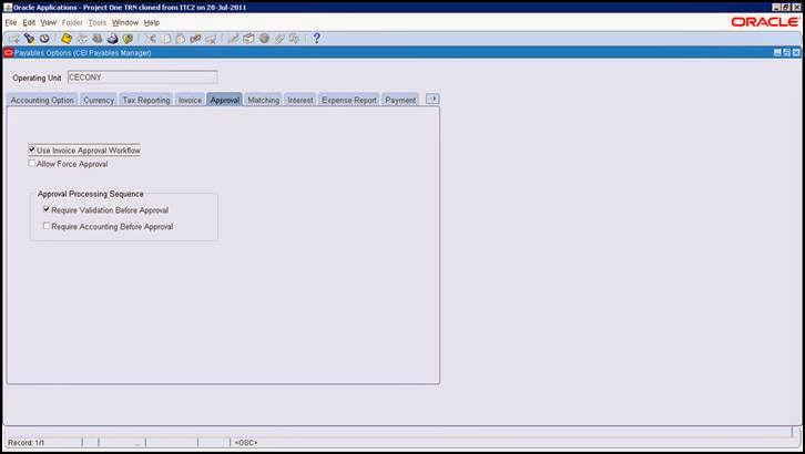 Oracle Applications: Oracle R12 Account Payables Screen Shots