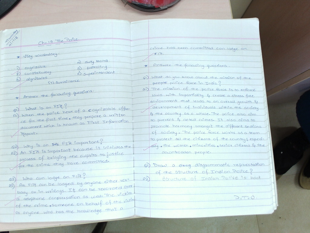 Civics- The Police (Notebook)