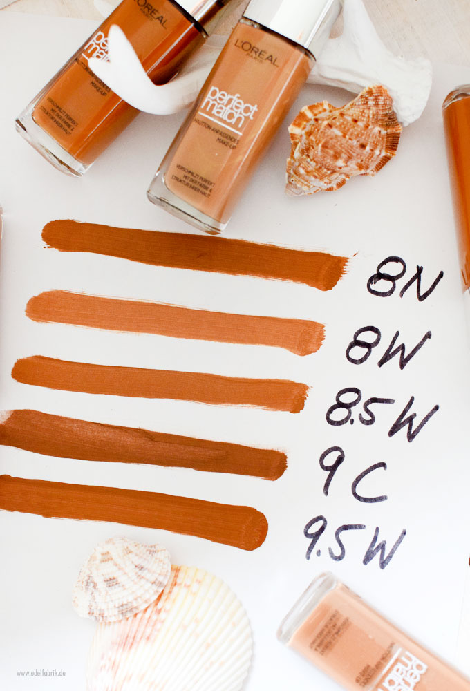 L'Oréal Perfect Match Foundation / Die 29 Nuancen des L'Oréal Make-Up ...