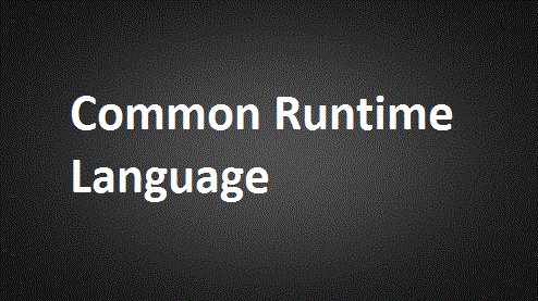 CLR - Common Runtime Language - Tech Solutions