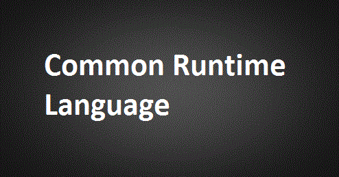 CLR - Common Runtime Language - Tech Solutions