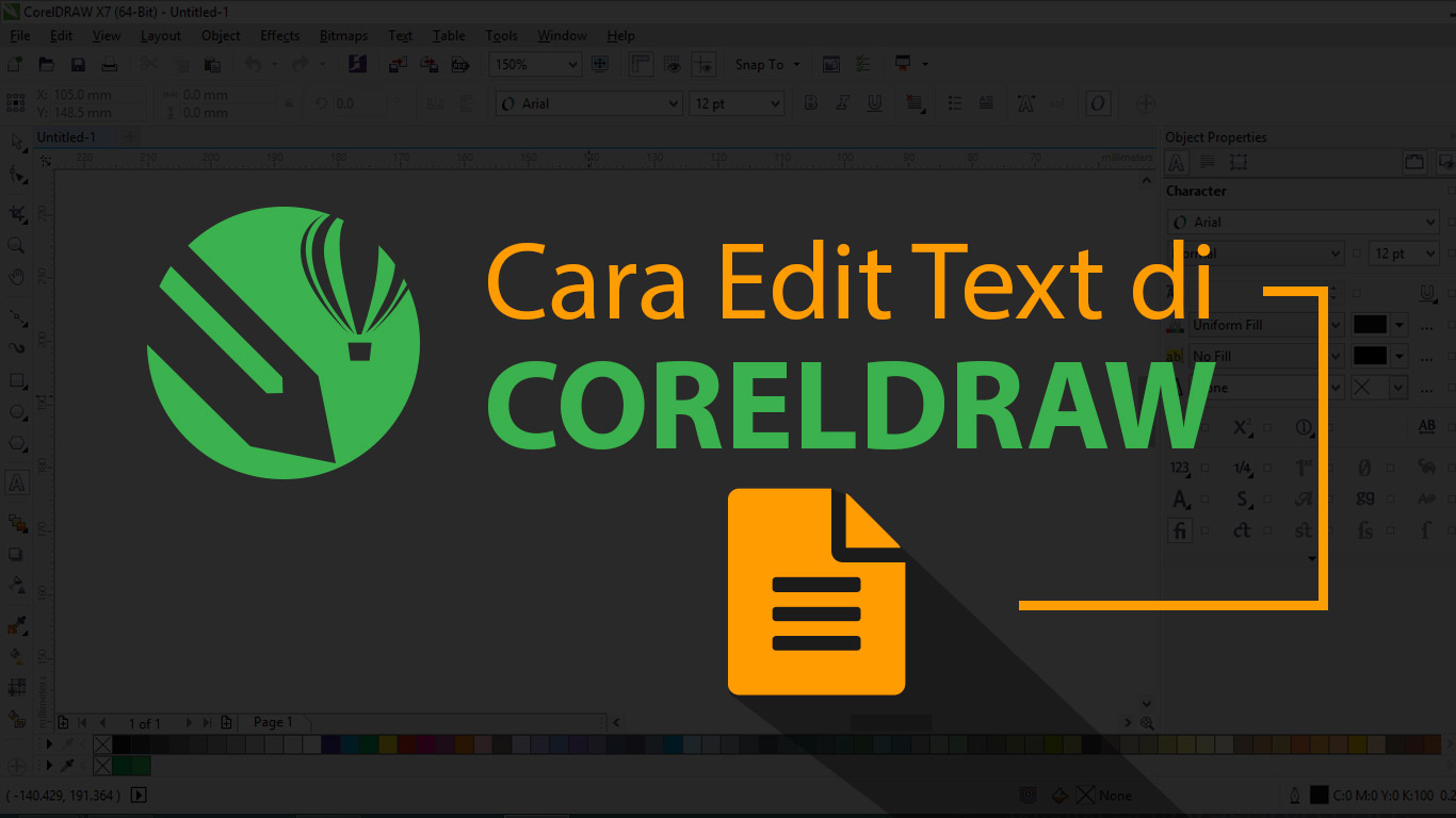 Cara Edit Teks Atau Tulisan di coreldraw - Tutorial Desain Grafis