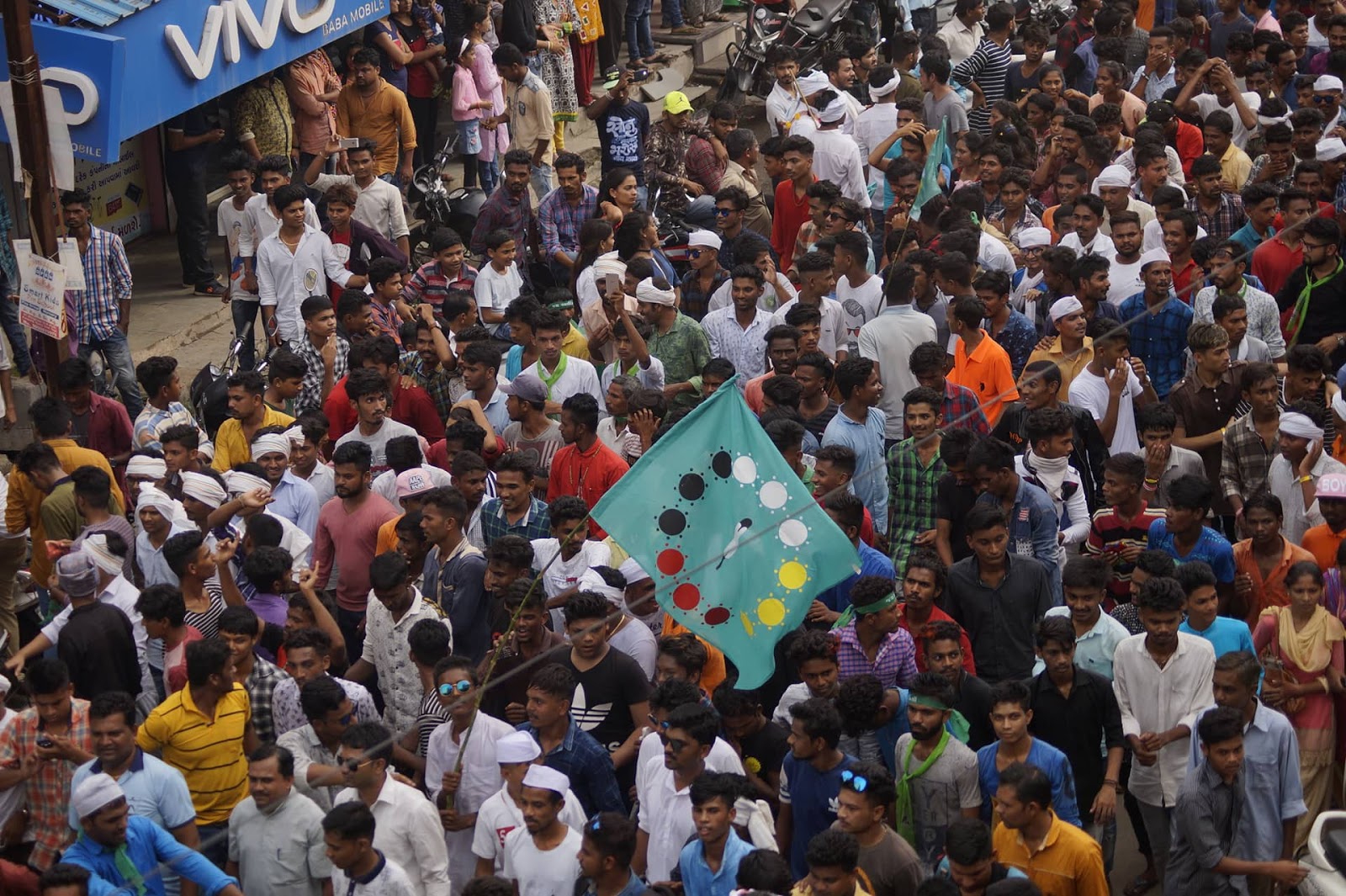 Gujarat, India the Indigenous Unity Flag throughout the State ...