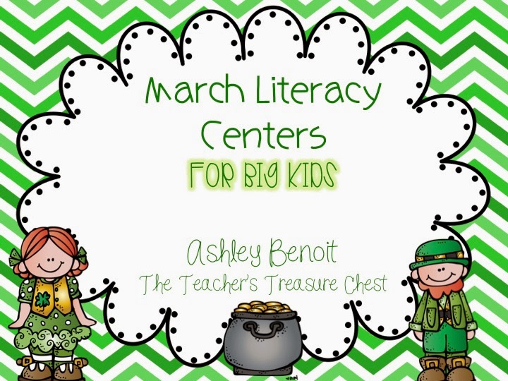 Free March Literacy Centers - The Teacher's Treasure Chest