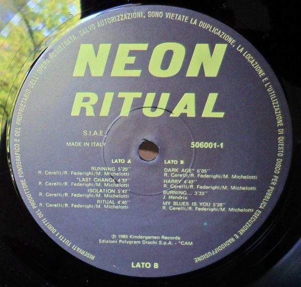WET DREAMS: NEON - RITUALS (KinderGarten Records ‎– 506 001-1, VINYL LP ...