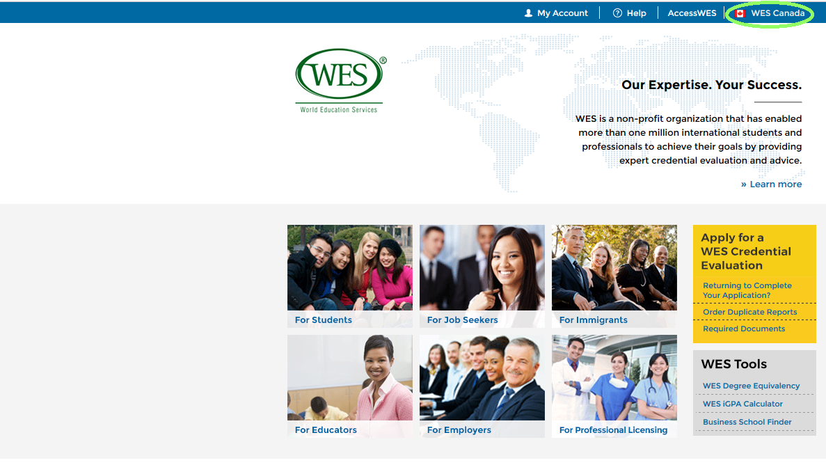 Almatareed.Canada : World Education Services (WES) Evaluation
