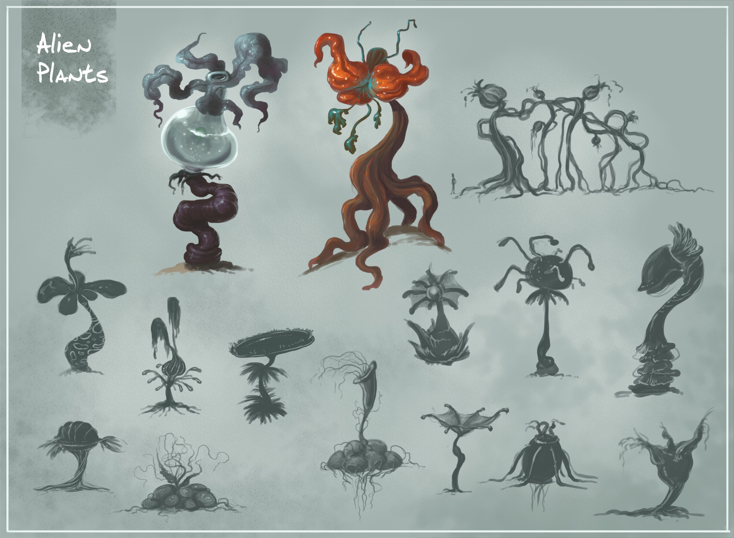 Anastasia Krylova: Alien jungle creatures and plants