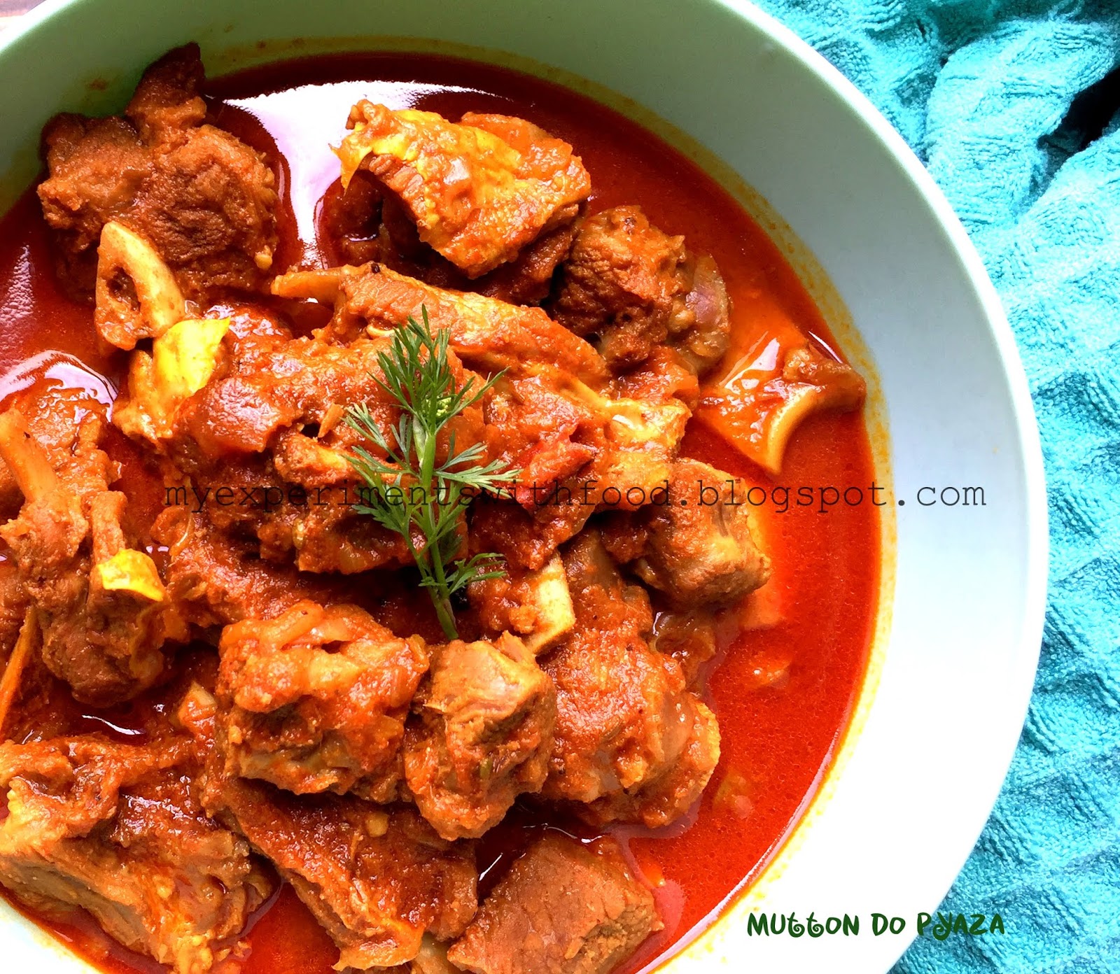 My Experiments With Food: Mutton Do Pyaza/ Mutton in Onion Gravy