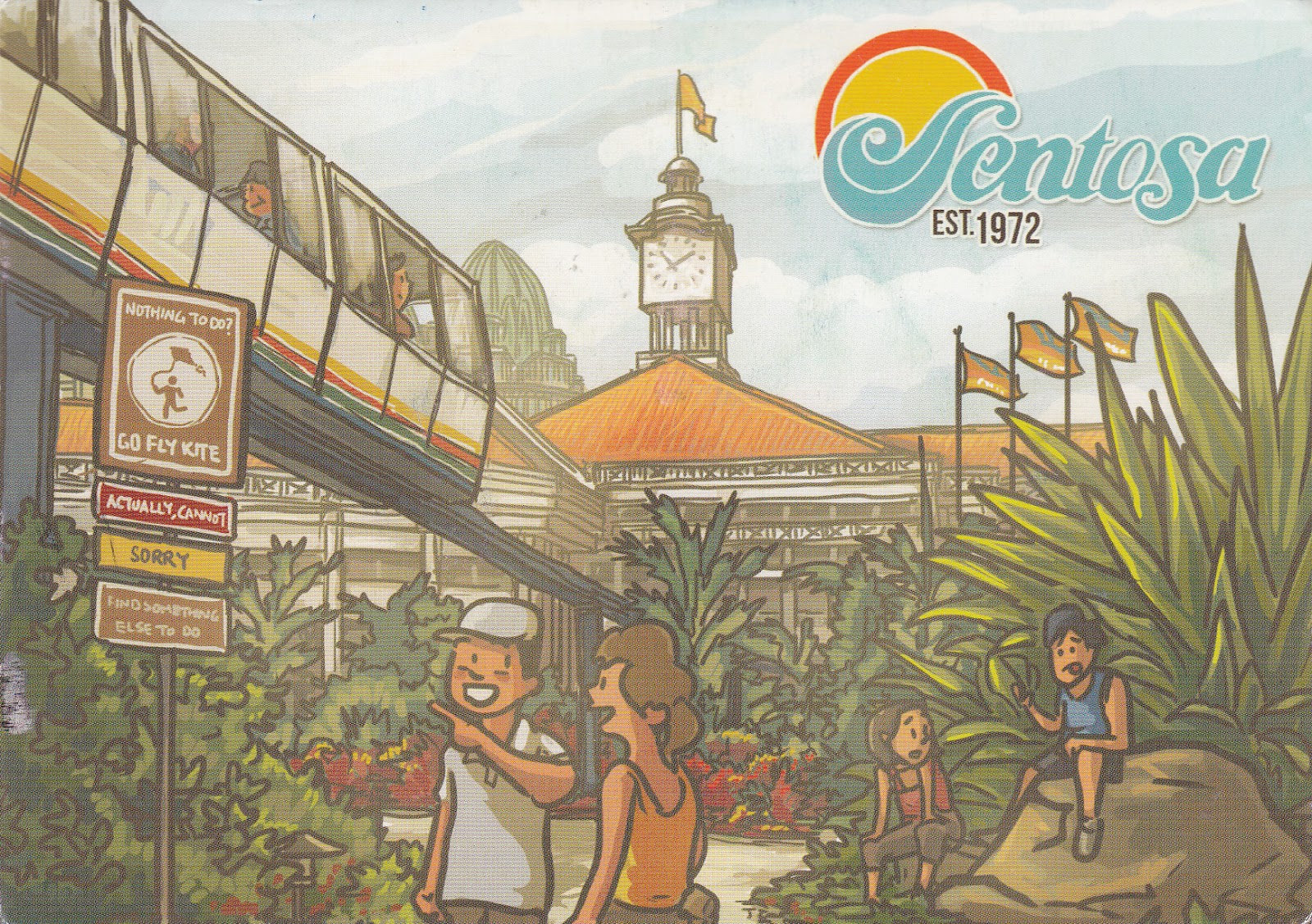 My postcard and stamp week: Singapore: Sentosa