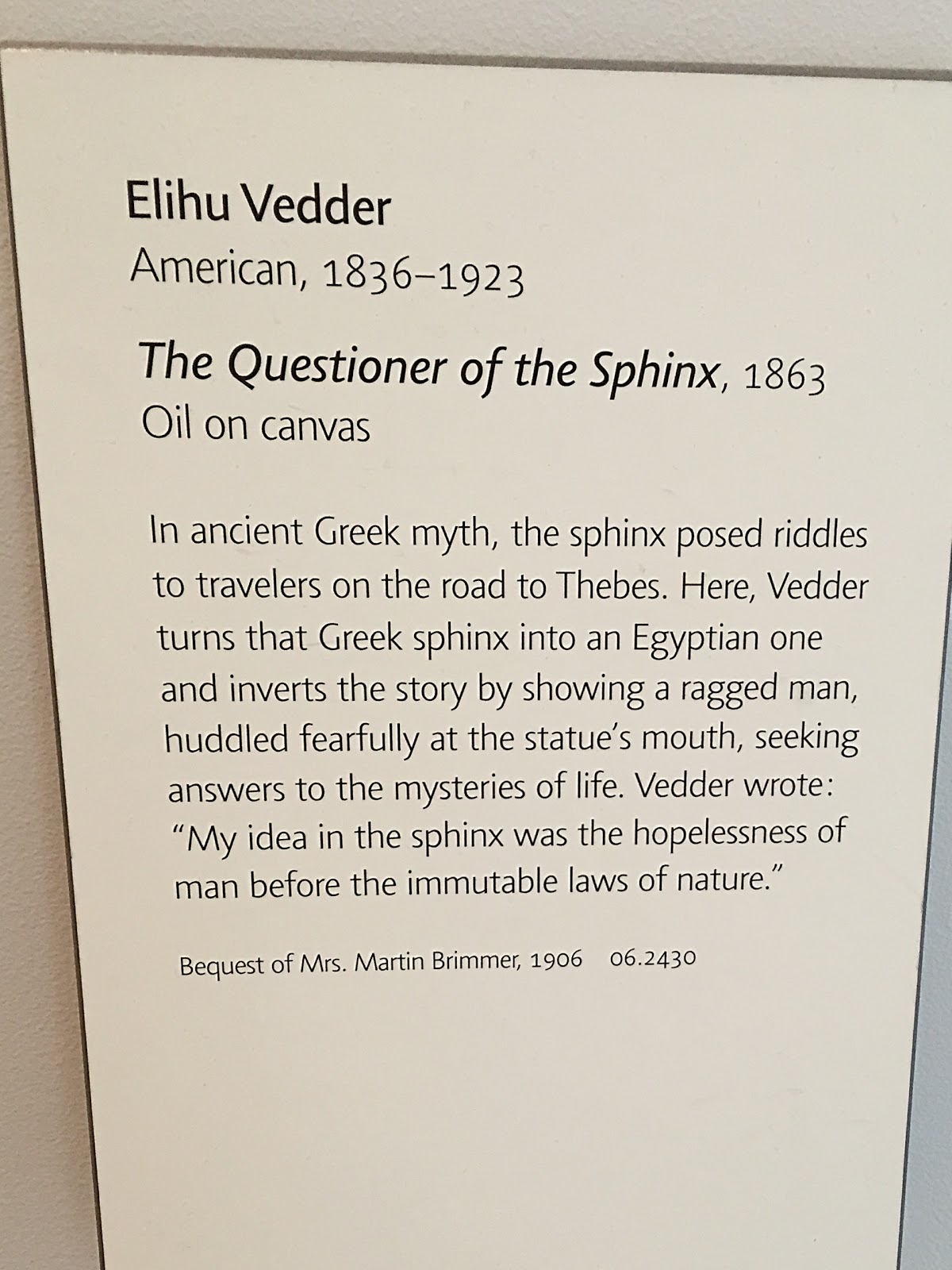 Attempted Bloggery: Elihu Vedder at the Museum of Fine Arts, Boston