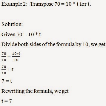 Algebra (Transposition)
