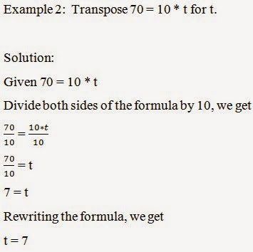 Algebra (Transposition)