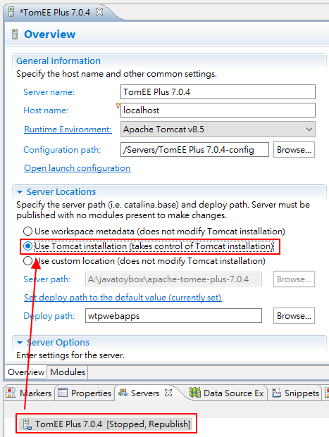 放棄思考: Eclipse 上使用 Apache TomEE