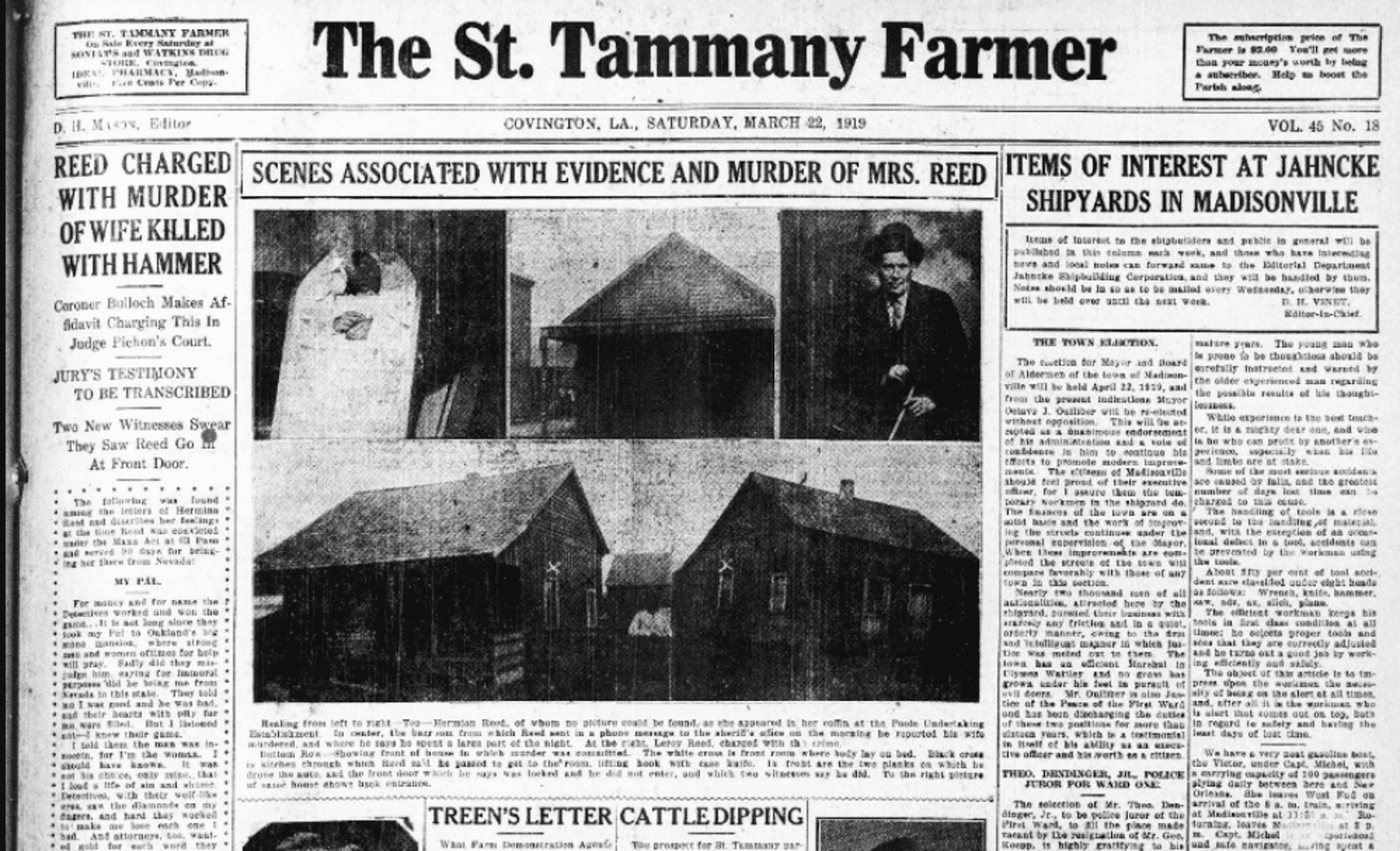 Tammany Family: 100 Years Ago This Week
