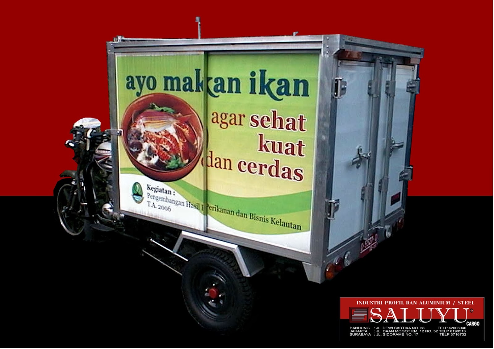 SALUYU KAROSERI: Box Aluminium Dengan Macam Macam Model Untuk Motor 3 Roda