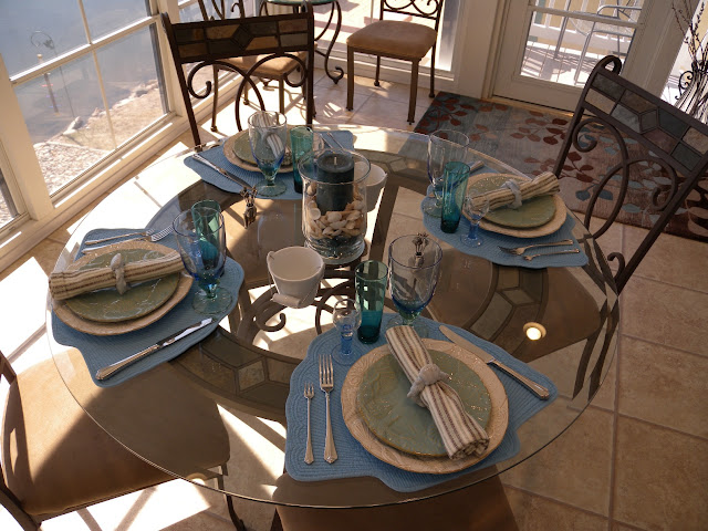 Adrift On The Lake: Seashells Tablescape